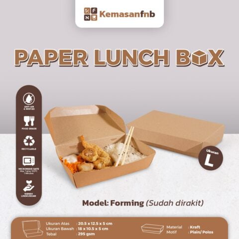 Paper Lunch Box Makanan Berkualitas, Bebas Custom Sepuasnya!